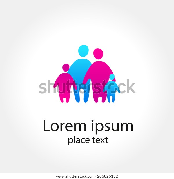 Family Logo Concepttemplate Design Stock Vector (Royalty Free ...