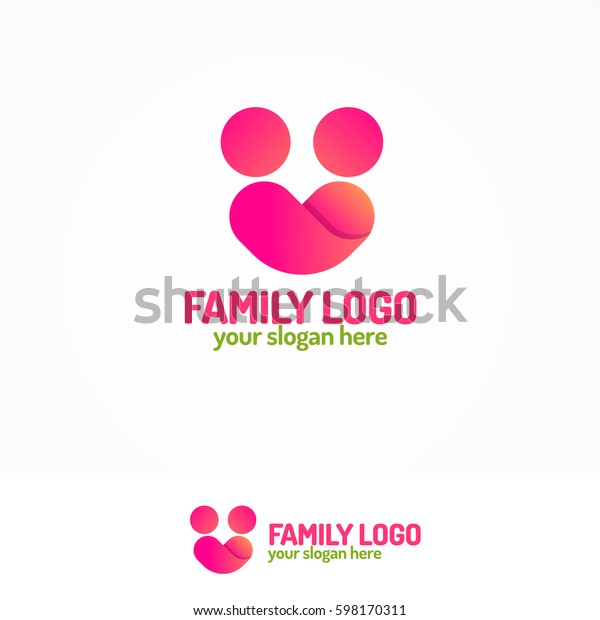 Vector de stock (libre de regalías) sobre Logo familiar compuesto por ...