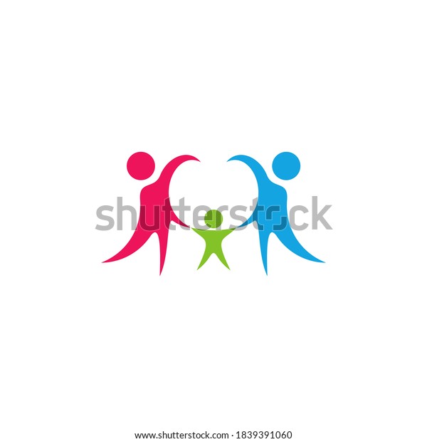 Family Logo Design Vector Template Illustration Stock Vector (Royalty ...