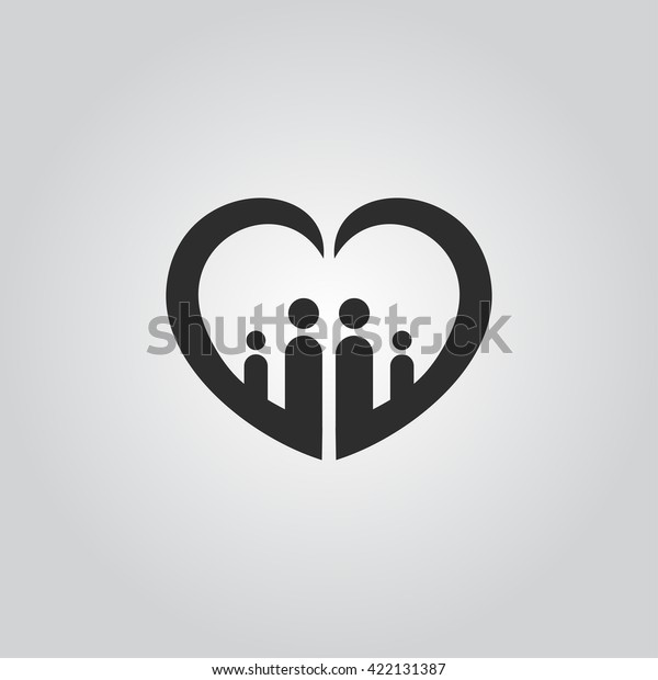 Family Love Icon Vector Stock Vector (Royalty Free) 422131387