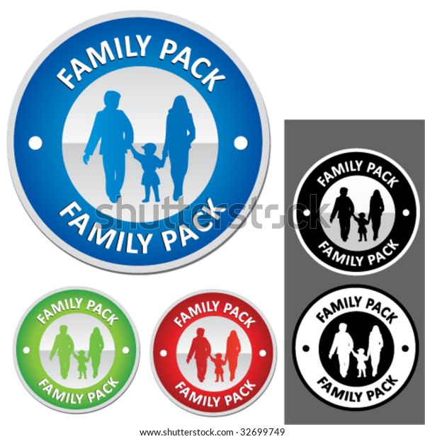 Family Pack Badge Stock Vector (Royalty Free) 32699749 | Shutterstock