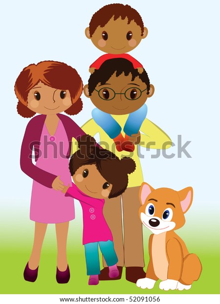 Family Portrait Vector Stock Vector (Royalty Free) 52091056 | Shutterstock