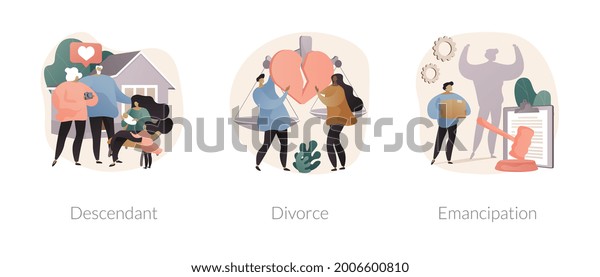 Family Roles Abstract Concept Vector Illustration Stock Vector (Royalty ...