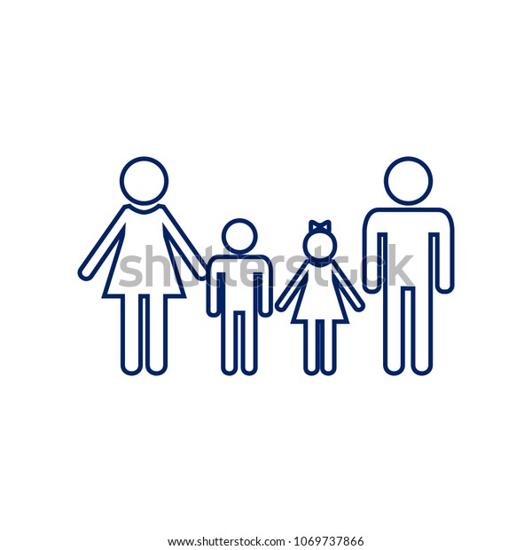 Family Sign Vector Flat Style Black Stock Vector (Royalty Free ...