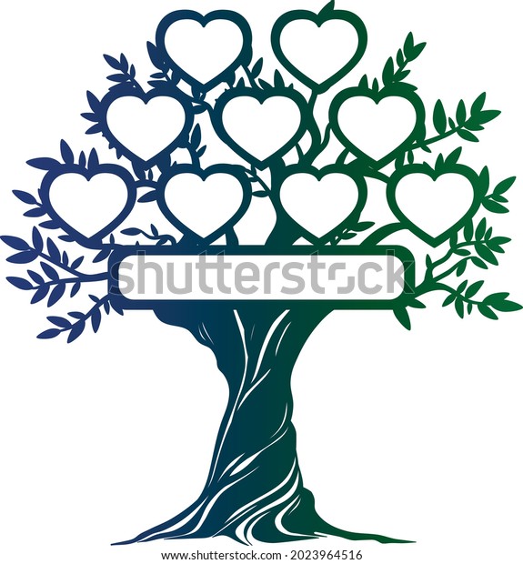 Family Tree 9 Members Vector File Arkivvektor (royaltyfri) 2023964516 ...