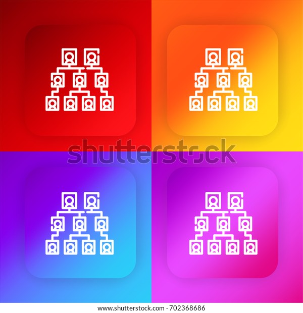 Family Tree Four Color Gradient App: เวกเตอร์สต็อก (ปลอดค่าลิขสิทธิ์ ...