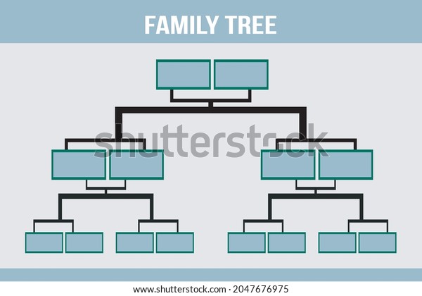 Family Tree Infographic Vector Illustration Genealogical Stock Vector ...