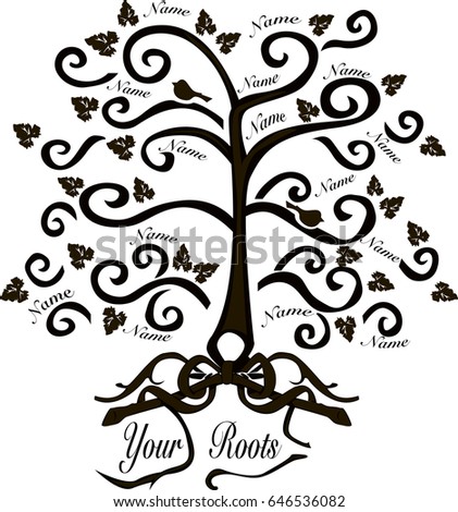 Family Tree Roots Stock Vector (Royalty Free) 646536082 - Shutterstock
