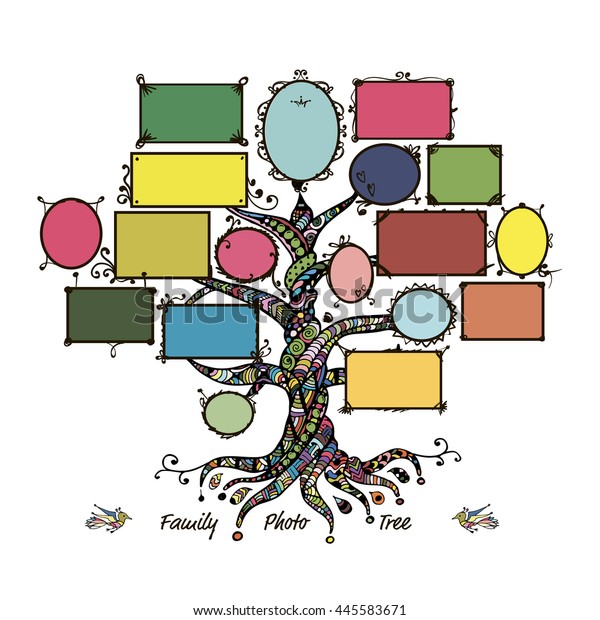 Family Tree Template Picture Frames: Vector có sẵn (miễn phí bản quyền ...