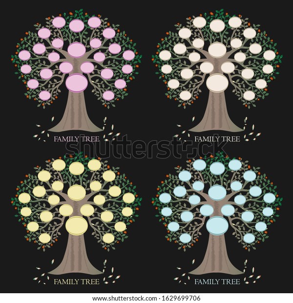 Family Tree Template Vector Illustration Stock Vector (Royalty Free ...