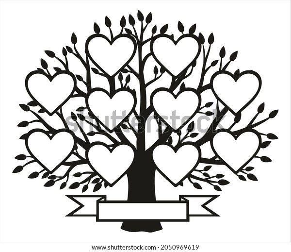 Family Tree Template Vector Illustration 库存矢量图（免版税）2050969619 ...