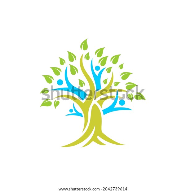 Family Tree Vector Logo Template This Stock Vector (Royalty Free ...