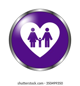 Family Vector Icon Violet Button Stock Vector (Royalty Free) 350499350 ...