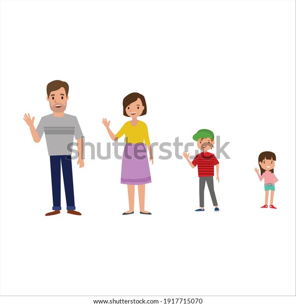 Family Vector Illustration Animation Presentation Stock Vector (Royalty ...