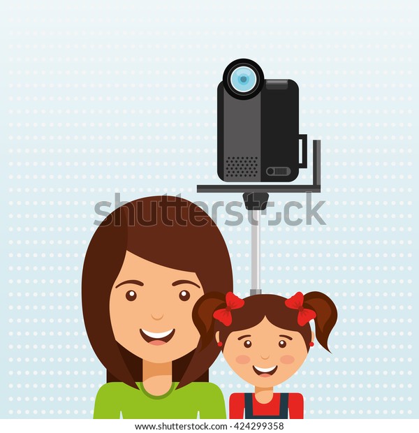 Family Video Camera Design Stock Vector (Royalty Free) 424299358 ...