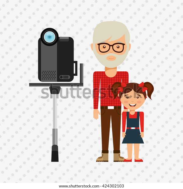 Family Video Camera Design Stock Vector (Royalty Free) 424302103 ...