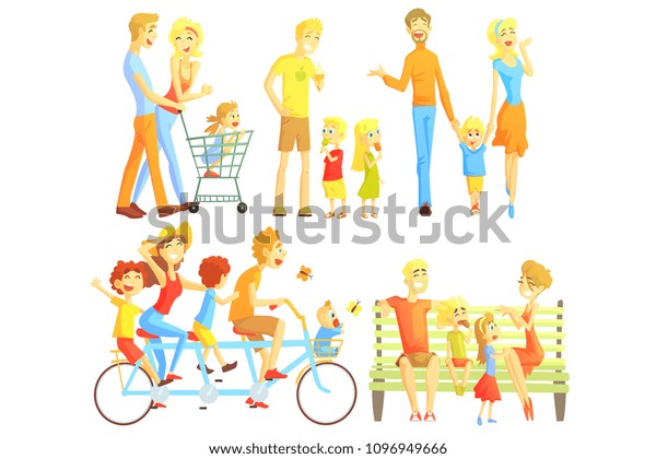 Family Weekend Illustration Stock Vector (Royalty Free) 1096949666