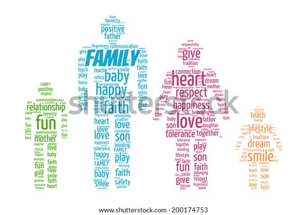 Family Word Cloud Concept Vector On Stock Vector (Royalty Free) 200174753