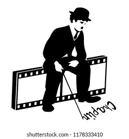 Famous Comedian On Background Attributes Cinema Stock Vector (Royalty ...
