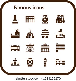 Famous Icon Set 16 Filled Famous Stock Vector (Royalty Free) 1513253270 ...
