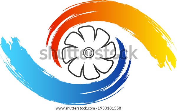 Fan Arrows Blue Cooling Red Heat Stock Vector (Royalty Free) 1933181558 ...