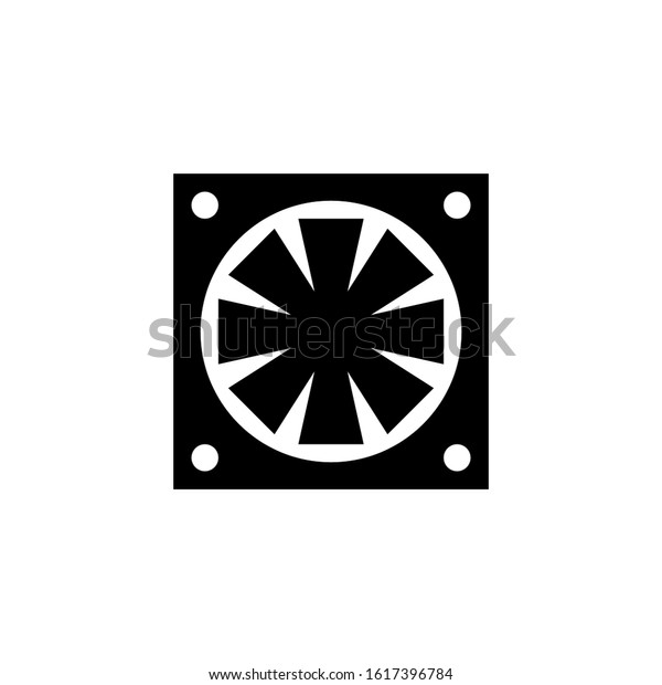 Fan Icon Black White Stock Vector (Royalty Free) 1617396784 | Shutterstock