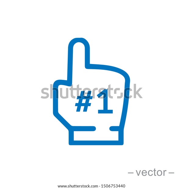 Fan Number One Vector Illustration Eps Stock Vector (Royalty Free ...