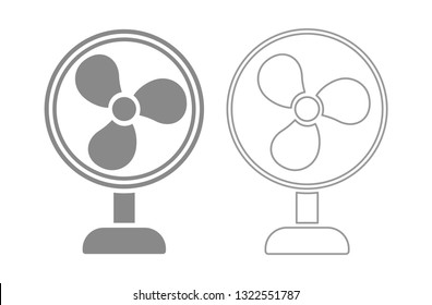 Fan Outline Icon Stock Vector (Royalty Free) 1322551787 | Shutterstock