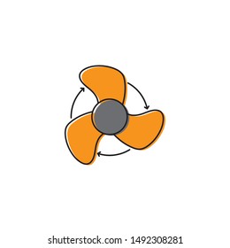 Fan Rotation Direction Vector Icon Symbol Stock Vector (Royalty Free ...