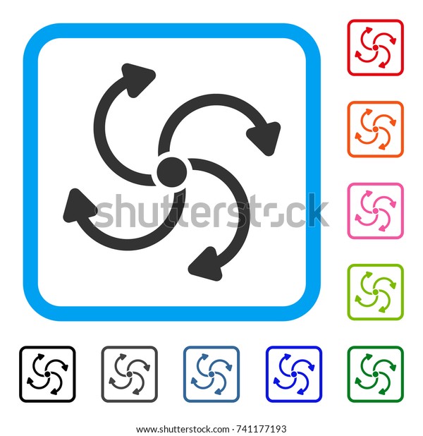 Fan Rotation Icon Flat Grey Pictogram 스톡 벡터(로열티 프리) 741177193 ...