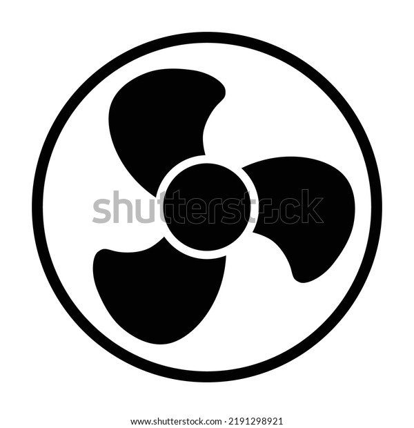 Fan Ventilation System Flat Vector Icon Stock Vector (Royalty Free ...