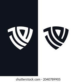 Fancy Emblem Shield Like Logo White Stock Vector (Royalty Free ...