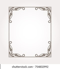 Fancy Frame Border Floral Ornament Decorative Stock Vector (Royalty ...
