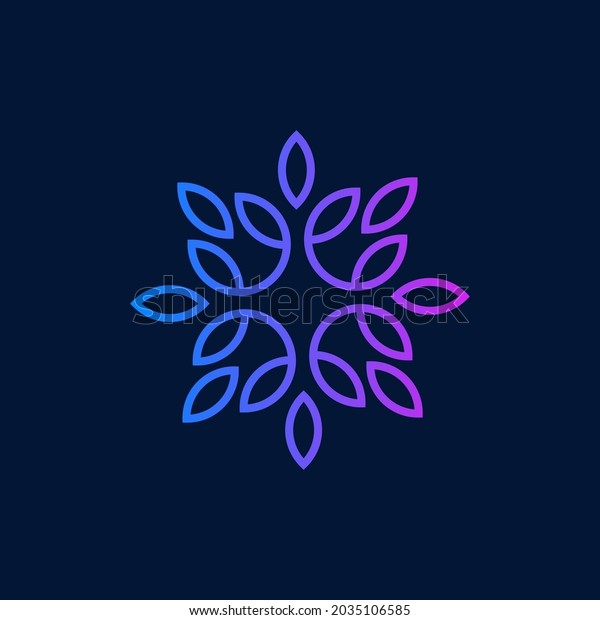 Fancy Leaf Line Art Luxury Stock Vector (Royalty Free) 2035106585 ...