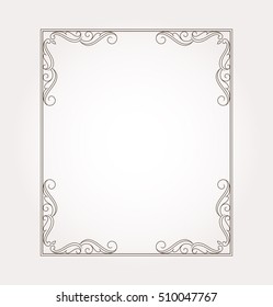 Fancy Page Decoration Decorative Frame Border Stock Vector (Royalty ...