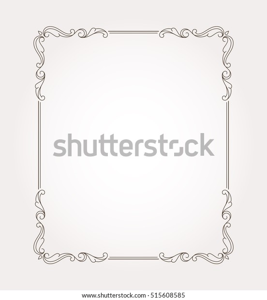 Fancy Page Decoration Decorative Frame Border Stock Vector (Royalty ...