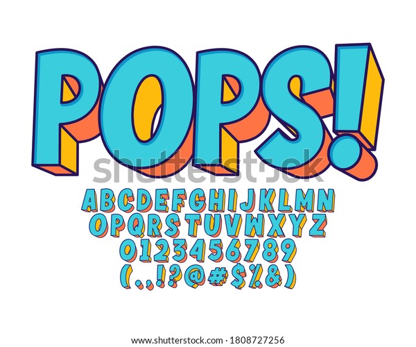 Fancy Pop Art Alphabet Style Stock Vector (Royalty Free) 1808727256 ...