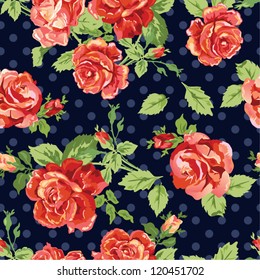 Seamless Classic Rose Background Stock Vector (Royalty Free) 114547501