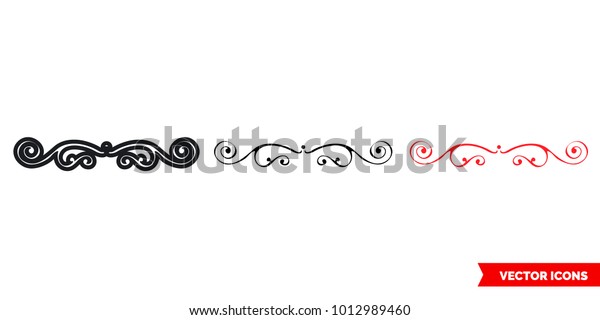 Fancy Symbols Icon 3 Types Color Stock Vector (Royalty Free) 1012989460