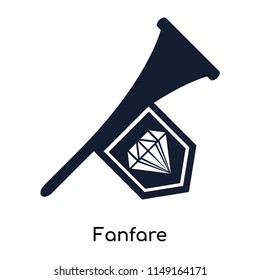 Fanfare Icon Vector Isolated On White Stock Vector (Royalty Free ...