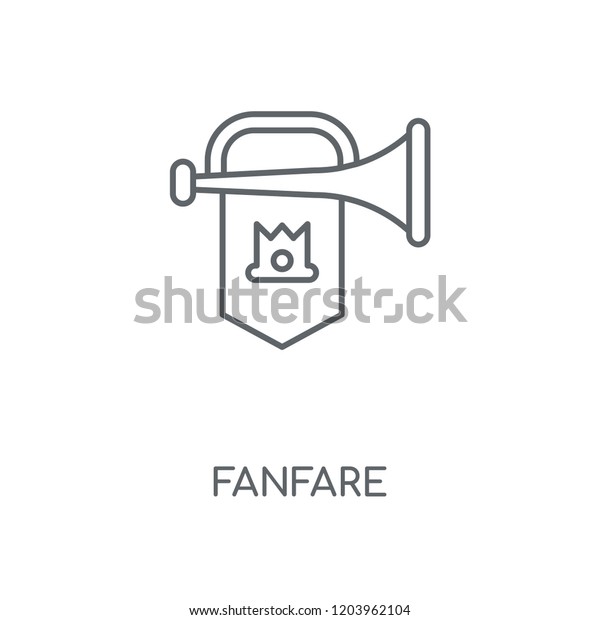 Fanfare Linear Icon Fanfare Concept Stroke Stock Vector (Royalty Free ...
