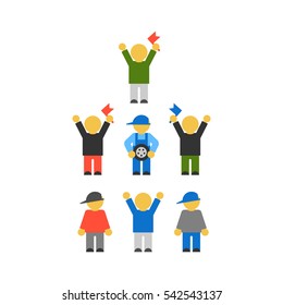 Fans People Vector On White Background Stock Vector (Royalty Free ...