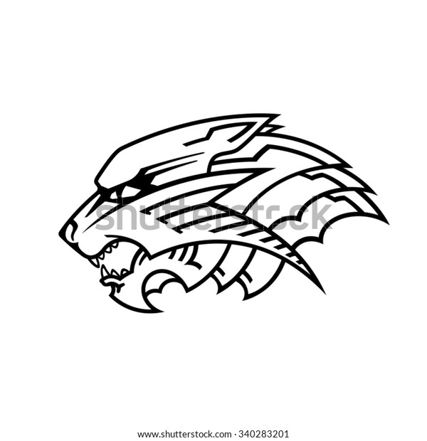 Fantastic Beast Line Art Vector Illustration Stock Vector (Royalty Free ...