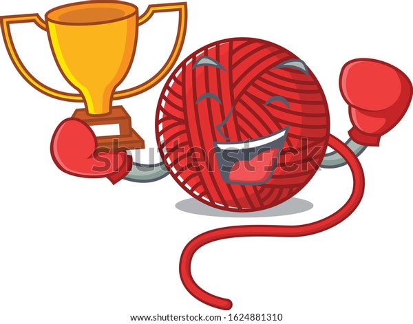 Fantastic Boxing Winner Red Wool Yarn Stock Vector (Royalty Free ...