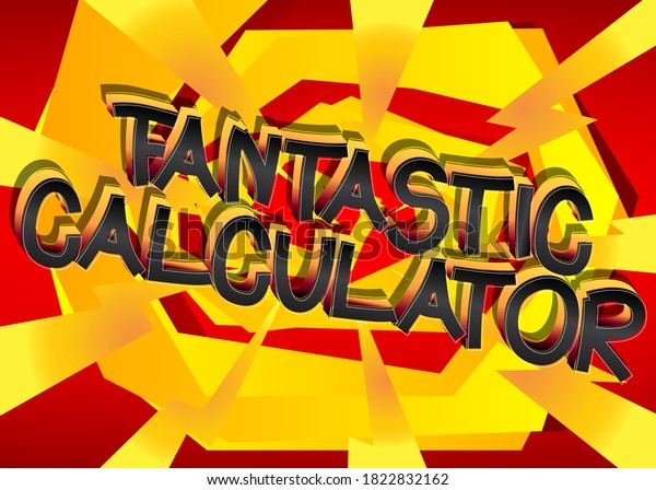 Fantastic Calculator Comic Book Style Cartoon Stock Vector (Royalty ...