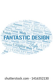 Fantastic Design Word Cloud Wordcloud Made Stock Vector (Royalty Free ...