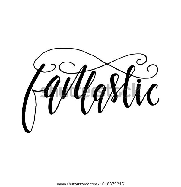 Fantastic Lettering Word Vector Illustration Stock Vector (Royalty Free ...