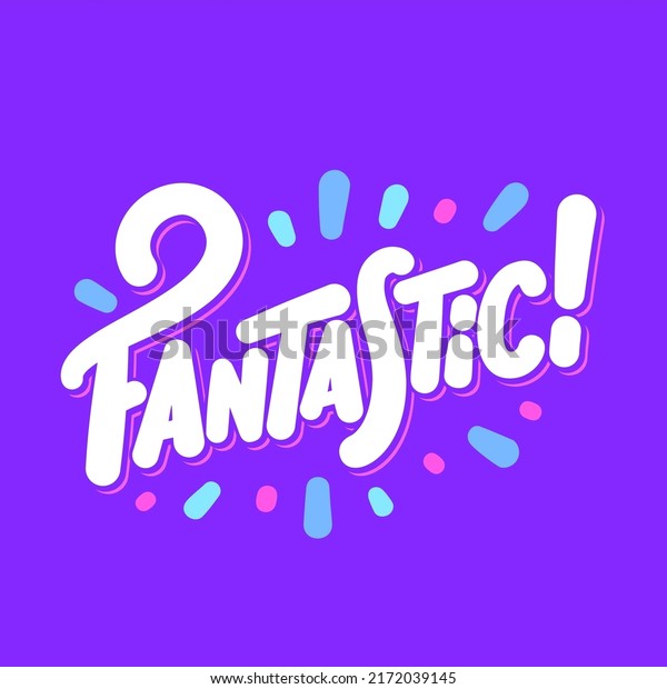 Fantastic Vector Handwritten Lettering Word Stock Vector (Royalty Free ...