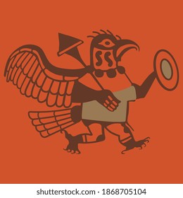 Fantastic Warrior Bird Shield Mace Ancient Stock Vector (Royalty Free ...