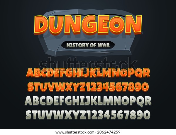 Fantasy Cartoon Dungeon Medieval Rpg Game Stock Vector (Royalty Free ...